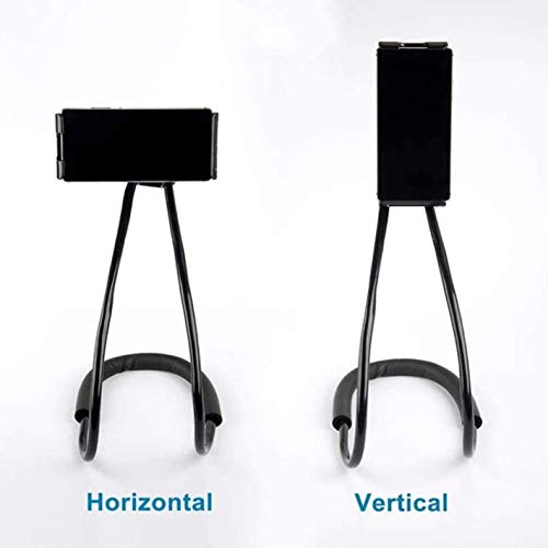 360 Degree Flexible Smart All Cell Phone Holder Adjustable Rotating Mounts with Multiple Function Bracket for Table, Bed, Car, Hang Neck, Bed Neck, Put Any Where You Want (Black, 12.56.4cm)