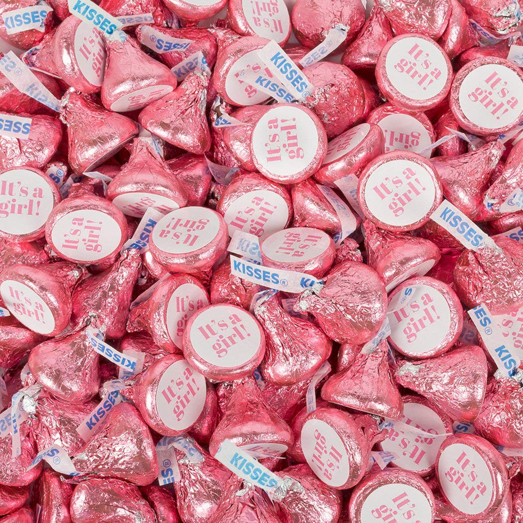 324ct It's a Girl Baby Shower Stickers for Kisses