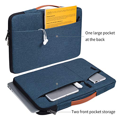 14-15 inch Laptop Sleeve Bag for Dell XPS 15/Inspiron 14, HP Chromebook 14/Pavilion x360 14, Lenovo Flex 5/IdeaPad 14, Acer HP DELL Lenovo ASUS Computer 14" Waterproof Computer Case(NavyBlue)