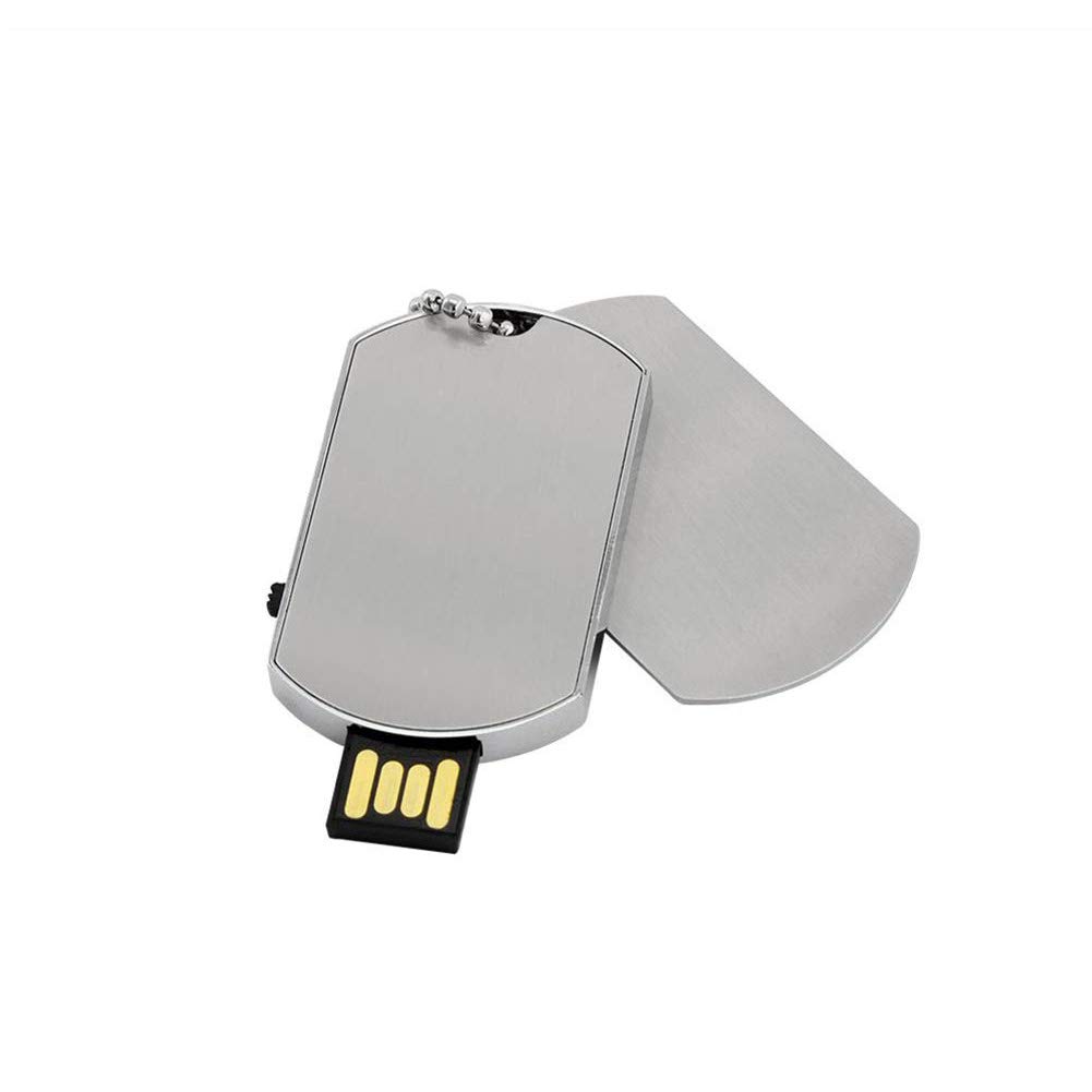 32GB Dog Tag USB 2.0 Flash Drive Metal Necklace Thumb Drive Memory Stick Pendrive Jump Drive U Disk Pen Drive