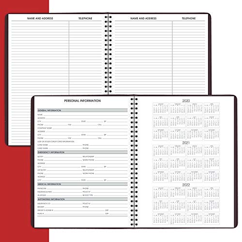 2021 Weekly Appointment Book & Planner by AT-A-GLANCE, 8-1/4" x 11", Large, Winestone (709505021)