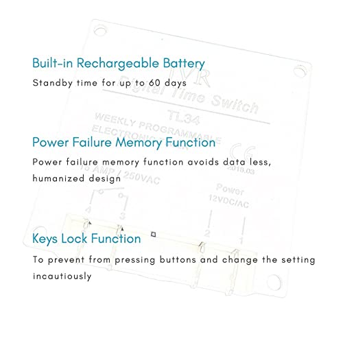 12V Timer Switch - Programmable, DC/AC/Solar Battery Powered | 12 Volt Timer Relay