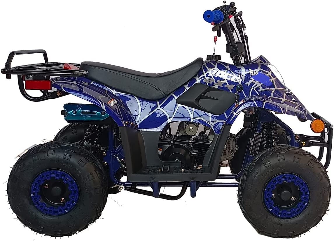 110cc ATV Four Wheelers Fully Automatic 4 Stroke Engine 6 Inch Tires Quads for Kids Spider Black