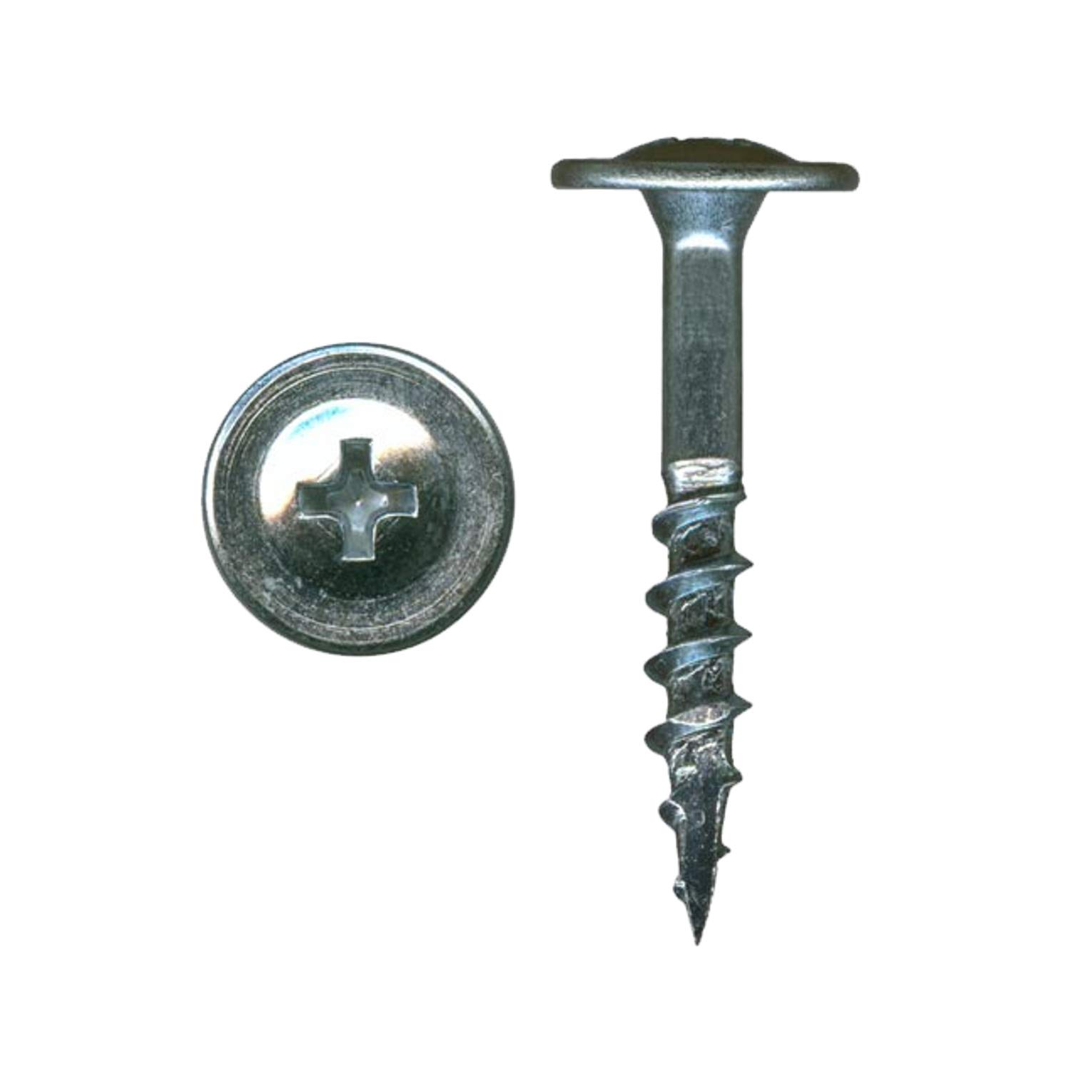 100 Pack of Rok Hardware #8 x 1-1/4" Coarse Deep Thread Truss Head Drawer Front Adjustment Phillips Screws