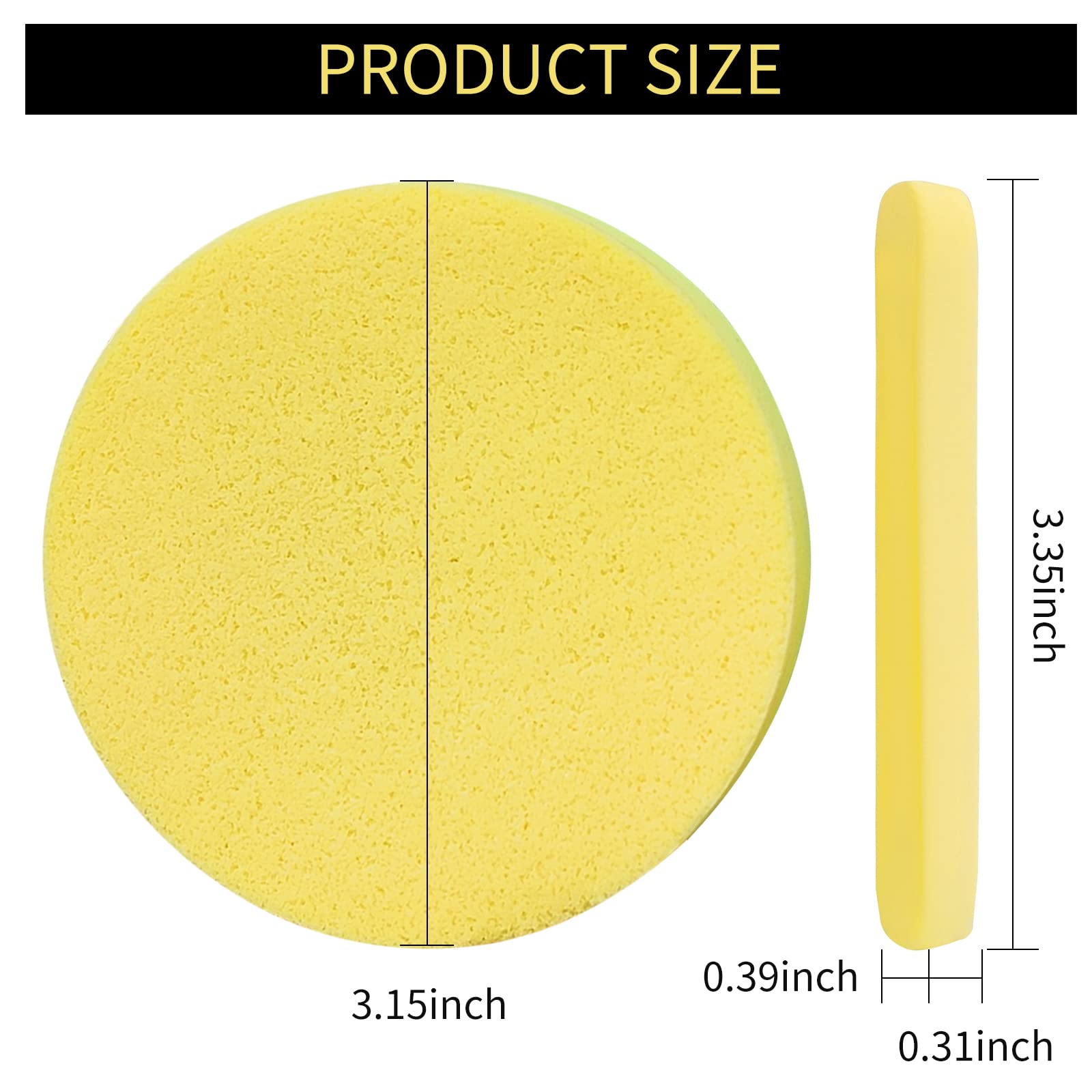 120PCS Facial Sponge Compressed,PVA Professional Makeup Removal Wash Pads Round Face Cleansing Sponge for Spa Exfoliating and Mask, 5Colors