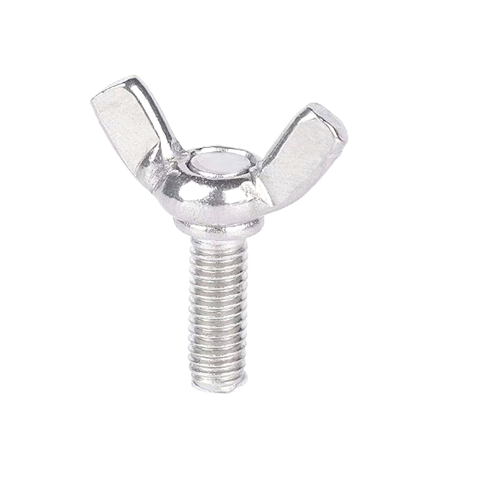 20 Pcs M6 Carbon Steel Zinc Plating Wing Butterfly Screws Bolts,Wing Bolt,Machine Fastener,Thumb Hand Screws for Electronic Equipment (Galvanized M6-1.0 x 20mm)