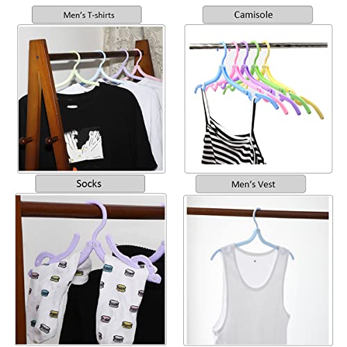 20 Pcs Portable Folding Travel Clothes Hangers, Foldable Clothes Drying Rack for Travel