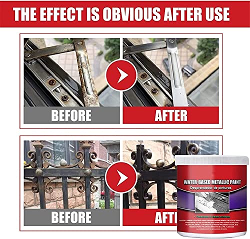 100ML Water-Based Metal Rust Remover,Multi-Functional Car Metallic Paint Anti-Rust Chassis Universal Rust Converter Gel Car Rust Remover for Car SUV Truck Car Chassis Derusting, Brush Included (2 Pcs)