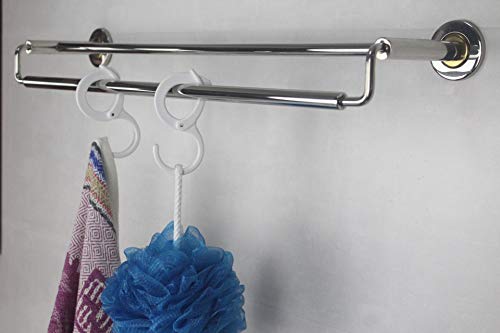 6 Pcs Multi-Function Clip Hanging Hooks, White