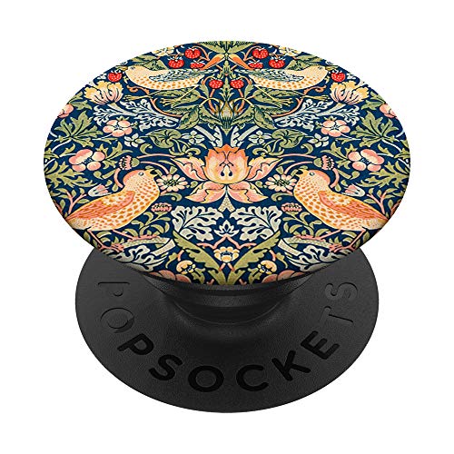 Bird Pattern Vintage Trees Plants Retro Botanical Leaves PopSockets Grip and Stand for Phones and Tablets