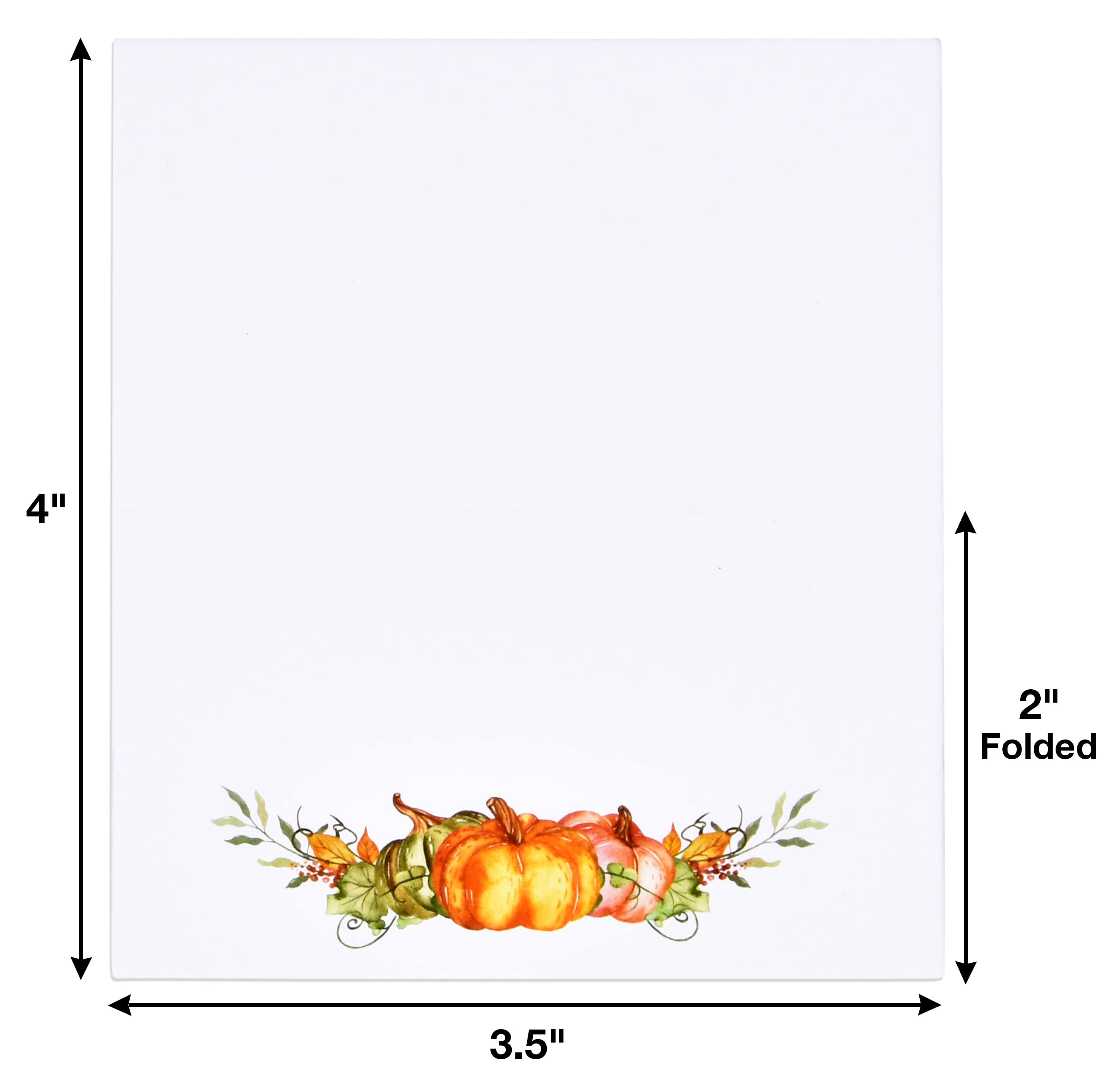 100 Pack Thanksgiving Place Cards with Pumpkins and Fall Leaves Seating Harvest Name Card Table Setting Folded Paper Autumn Tent Cards for Dinner Wedding Tables Placement Party Decorations 2" x 3.5"