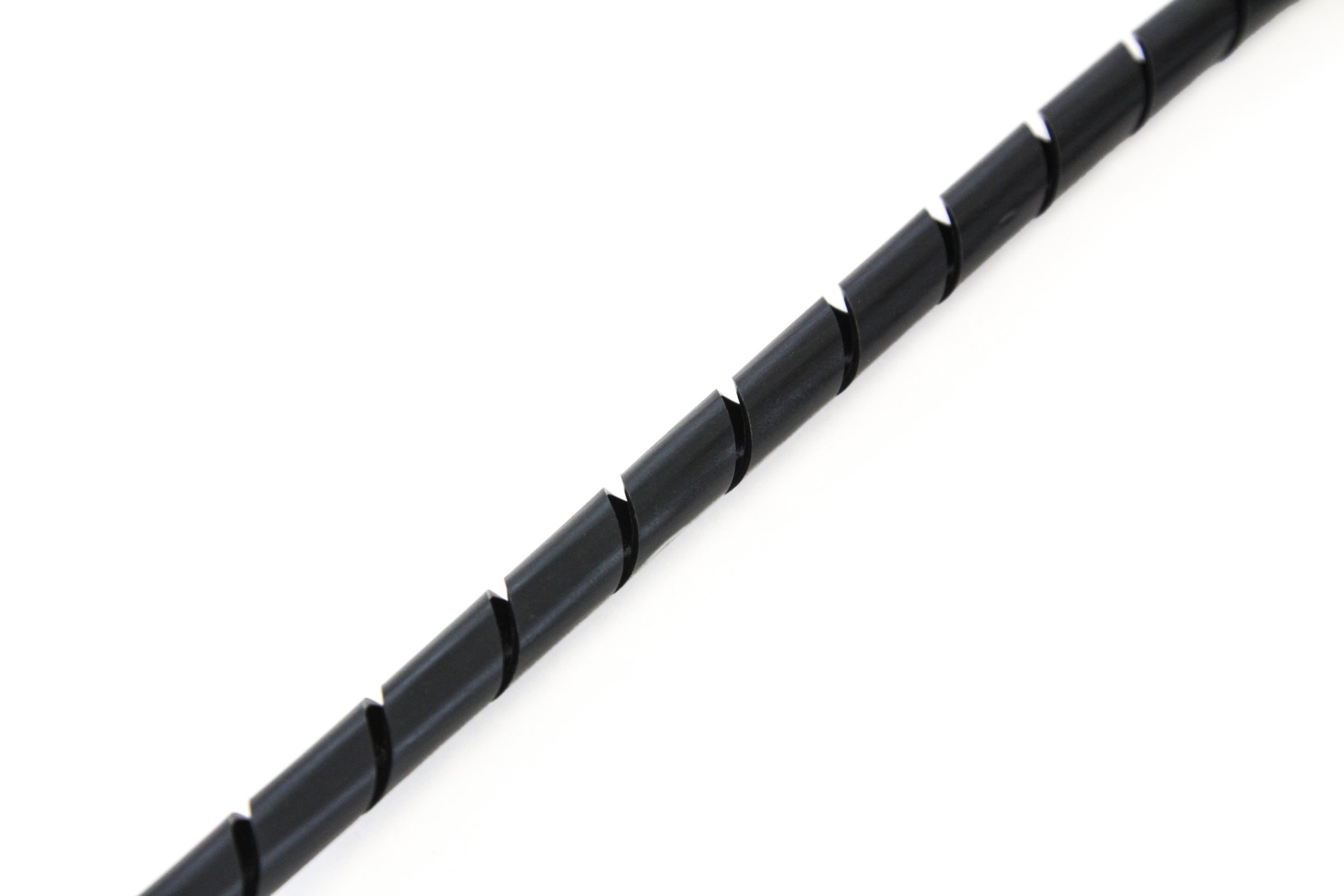 33FT PE 3/8 Inches (10 mm) Black Polyethylene Spiral Cable Wire Wrap Hydraulic Hose Wrap Tube Cable Management Protector Sleeve PC Manage Cable for Car Computer Cable Wire Holder Organizer PC and TV