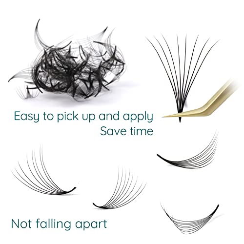1000 Pcs Premade Fans Eyelash Extensions 3D - 8D 8-15mm Mixed 10 Length Premade Lash Fans Promade Fans Thin Base Pre Made Fans Lash Extensions Loose Fans Promades Eyelash Fans (8D 0.07 C 8-15 Mix)