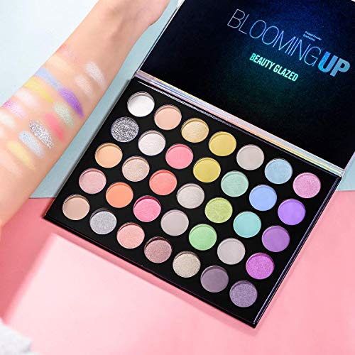 35 Colors Eyeshadow Palette Strong Pigmented Mattes and Shimmers Makeup Pallet Blendable Professional Eye Shadow Make Up Long Lasting