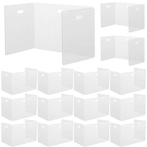 16 Pcs Plastic Privacy Boards for Student 14 x 17.5 x 14 Inch Desks Boards Folders Shields Test Desk Dividers Durable and Waterproof Classroom Privacy Boards for School Study Teacher Supplies