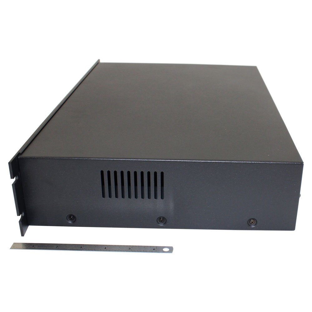 19" Rack Mount Case Enclosure 37-2U - 300mm Deep Steel Chassis - 19" Wide - Higher Strength Steel with Cooling Vents - 19 Inch Aluminum Faceplate