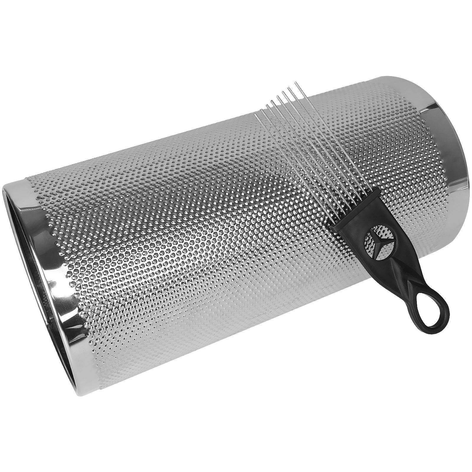 12" x 6" Stainless Steel Guiro Instrument Latin Percussion Metal Guiro Shaker with Scraper Percussion Instrument