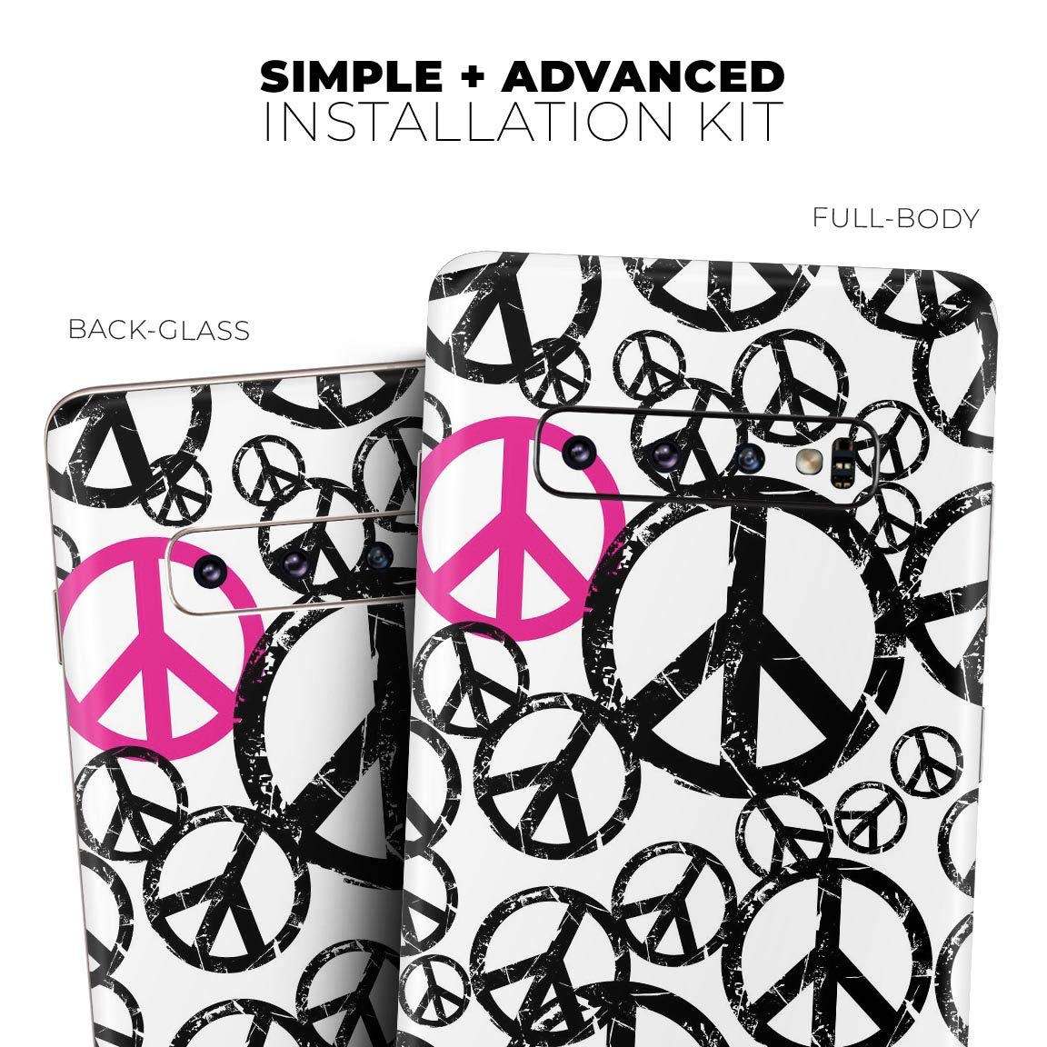 DesignSkinz Peace Collage Protective Vinyl Decal Wrap Skin Cover Compatible with The Samsung Galaxy S20 (Screen Trim & Back Glass Skin)