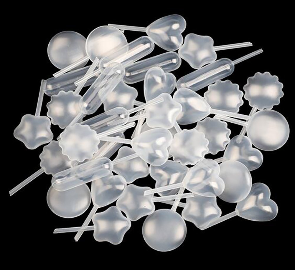100Pcs 4ml Disposable Clear Plastic Jam Straw Pasteur Pipette Juice Squeeze Transfer Pipettes Dropper Mini Flavor Injector for Chocolate Strawberries Ice Cream Cakes (Love shape)