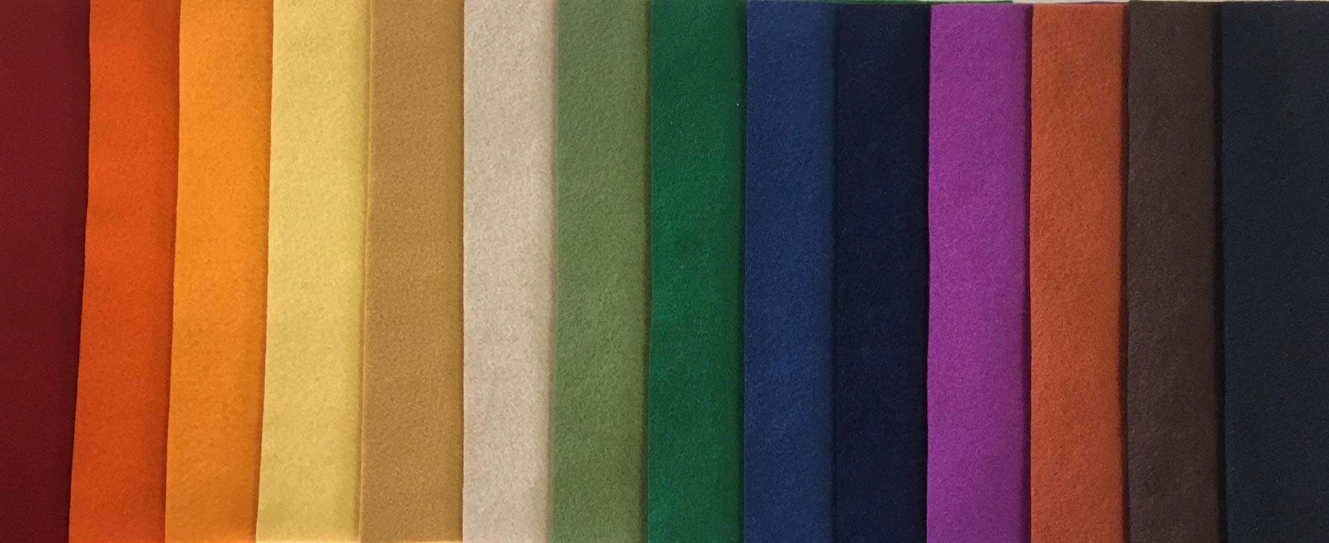 100% Wool Craft Felt - 14 Sheet Package - from National NonWovens Co.