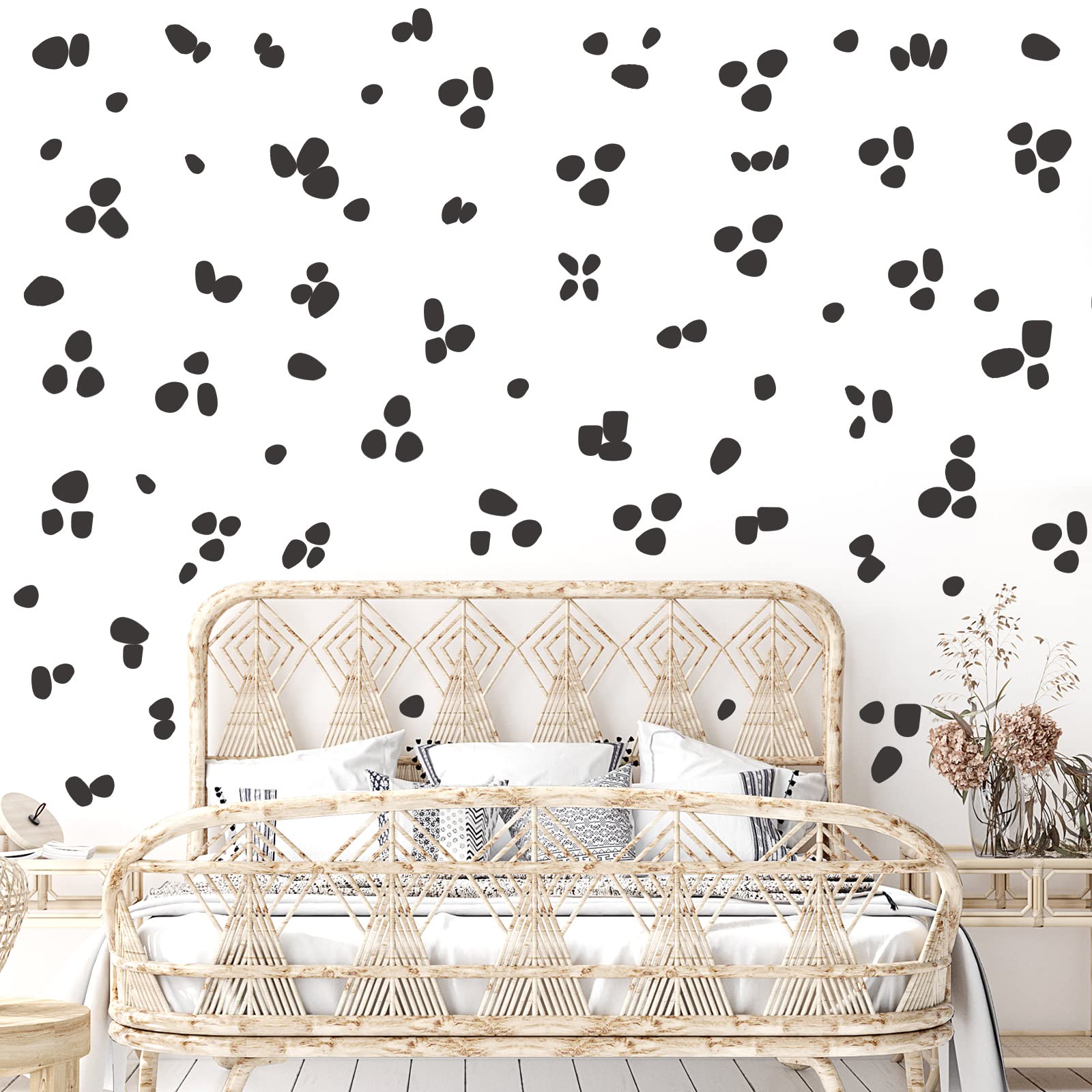 284 Pieces Polka Dots Wall Decal Irregular Polka Dot Stickers Modern Minimalist Geometric Wall Stickers Peel and Stick Decal Art for Kids Bedroom Classroom