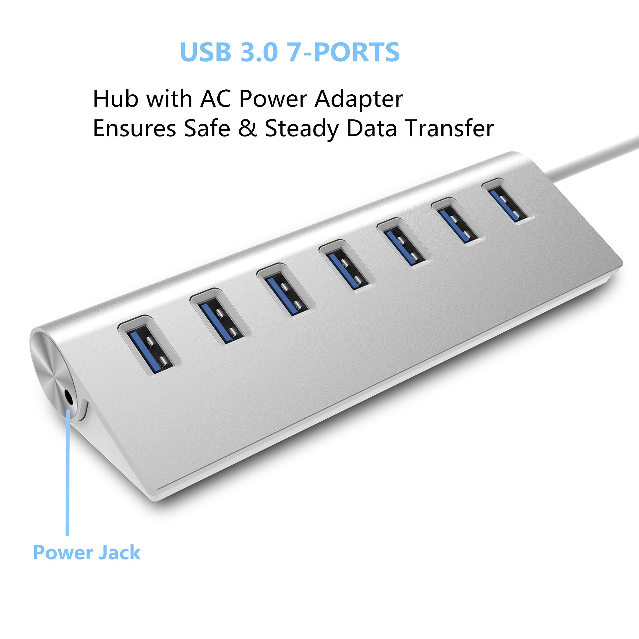 Techole 7-Port USB 2.0 Hub, MacBook, Mac Pro, Mac Mini, Laptop, Desktop