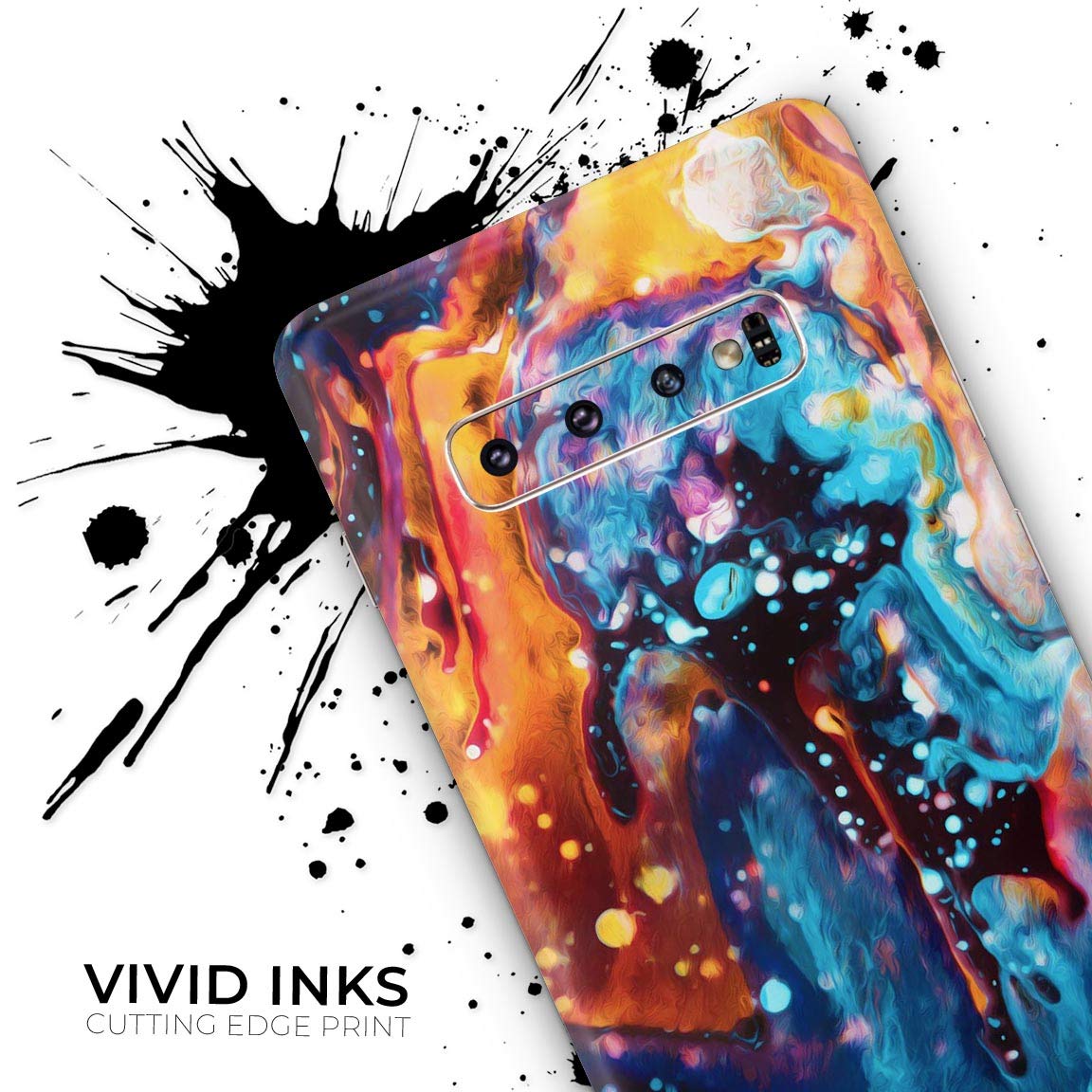 DesignSkinz Blurred Abstract Flow V12 Protective Vinyl Decal Wrap Skin Cover Compatible with The Samsung Galaxy S20 (Screen Trim & Back Glass Skin)