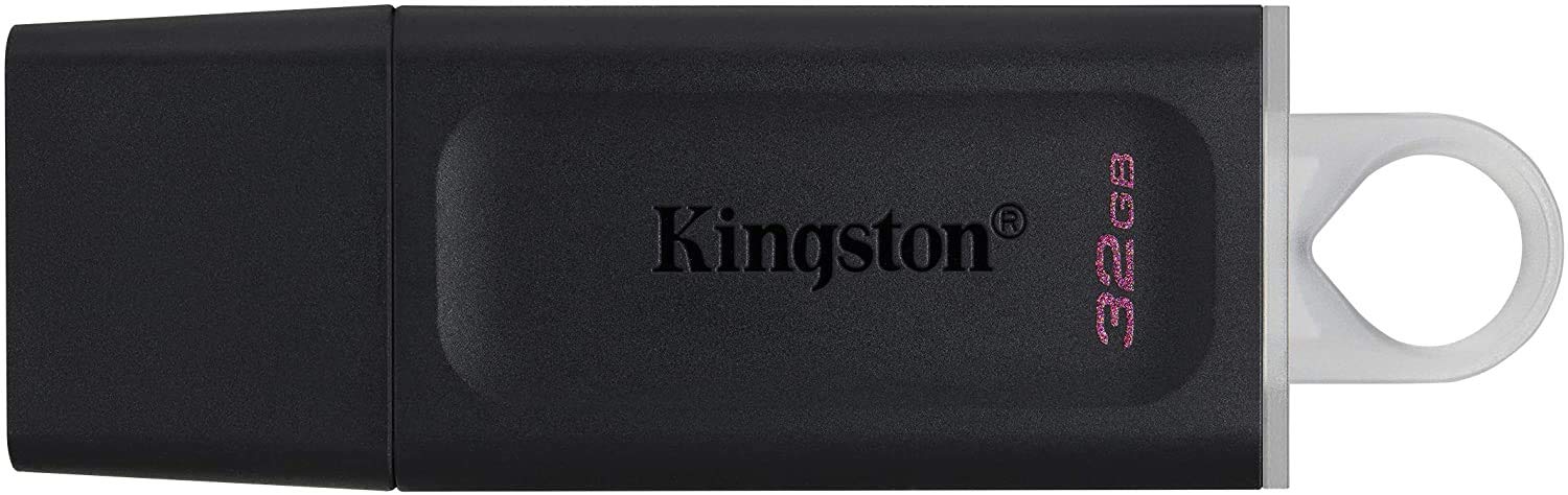 Kingston 32GB Flash Drive DataTraveler Exodia (Bulk 2 Pack) USB 3.2 Type-A Drive 100MB/s High Speed PenDrive for Computer or Laptop (DTX/32GB) Bundle with (1) Everything But Stromboli Lanyard
