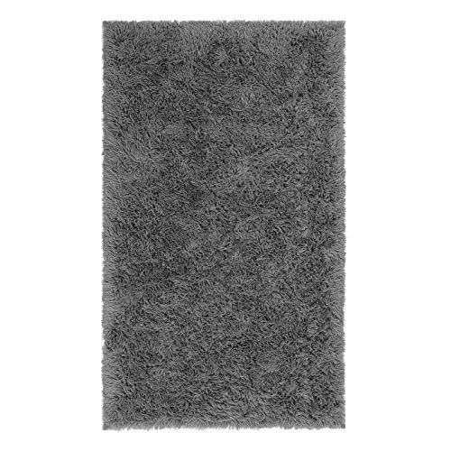 BAYKA Machine Washable Fluffy Area Rug Indoor Ultra Soft Shag Area Rug for Bedroom, Non-Slip Floor Carpet for Kids Home Decor Nursery Rug 3x5 Grey