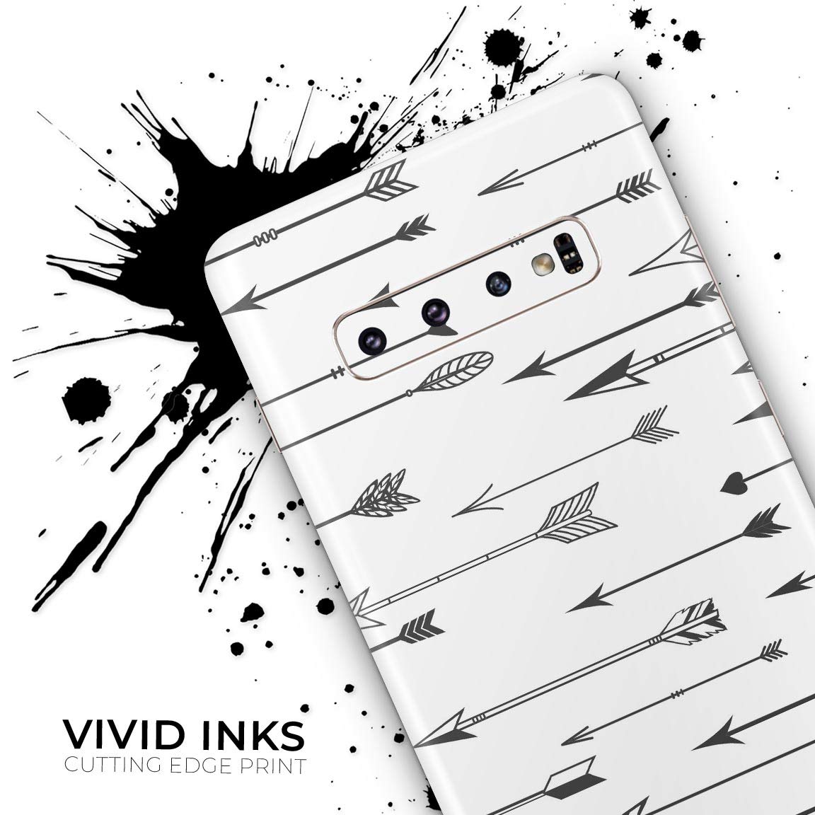 DesignSkinz Hipster Arrow Pattern Protective Vinyl Decal Wrap Skin Cover Compatible with The Samsung Galaxy S20 (Screen Trim & Back Glass Skin)
