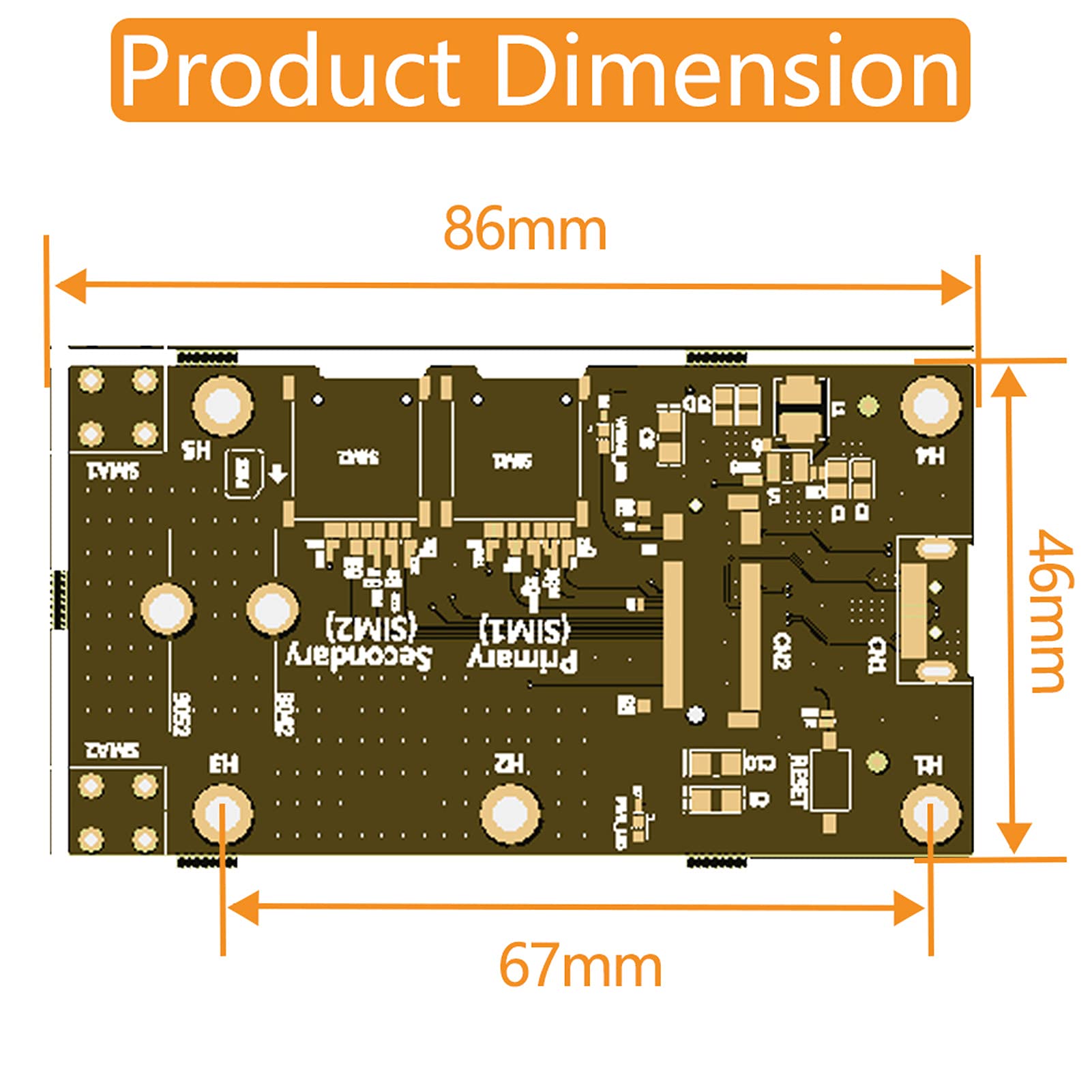 M.2 NGFF to USB 3.0 Adapter Card, 3042/3052 NGFF (M.2) to USB 3.0 A Adapter with Nano SIM Card Slot for 3G/4G/5G Module
