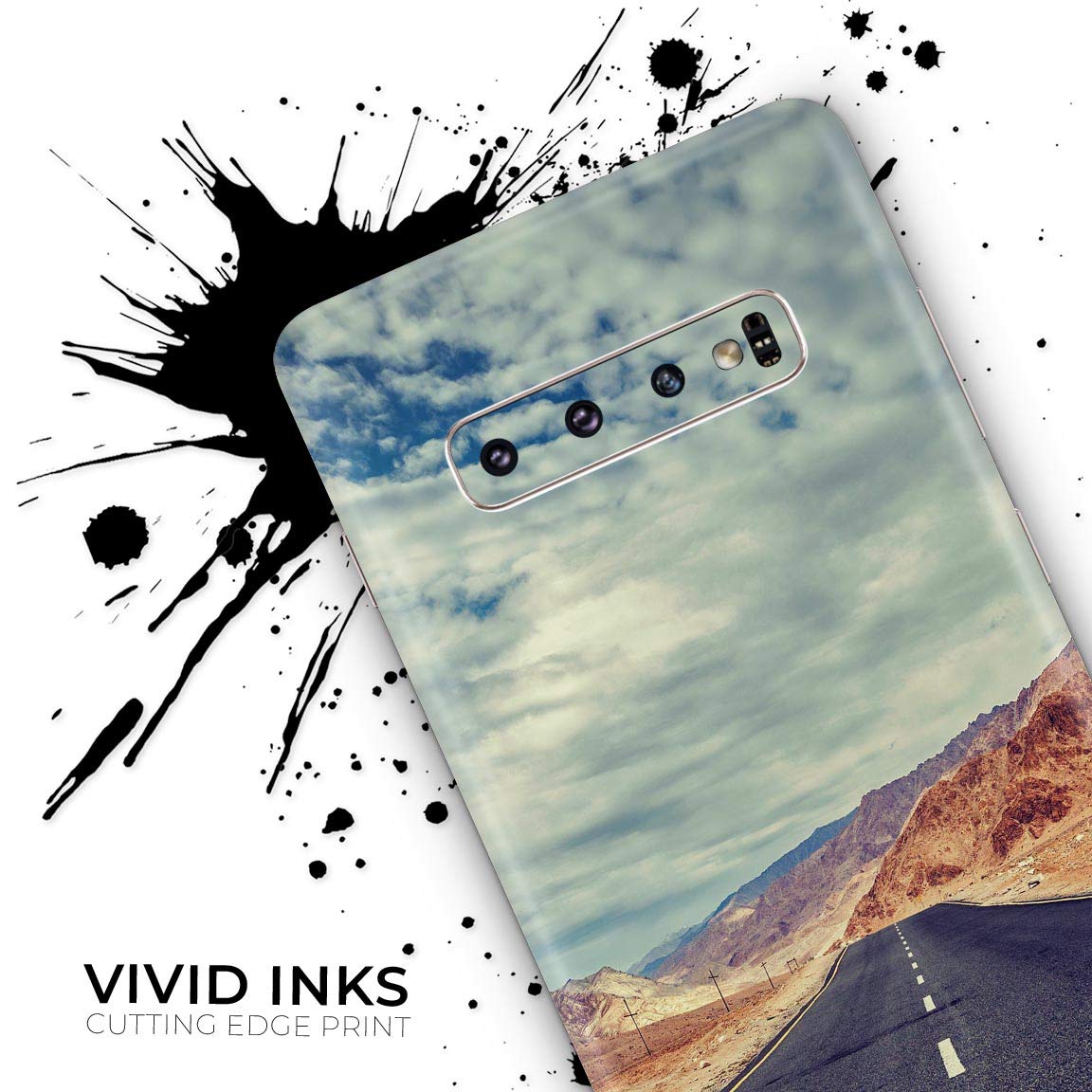 DesignSkinz Desert Road Protective Vinyl Decal Wrap Skin Cover Compatible with The Samsung Galaxy S20 (Screen Trim & Back Glass Skin)