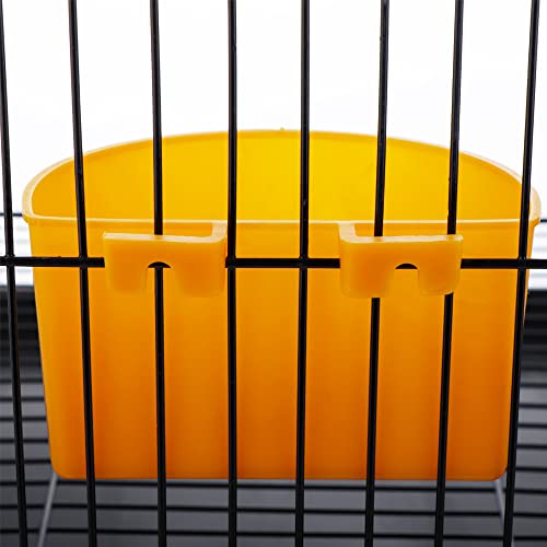 18 Pcs Bird Feed Cup Cage Food Dish Cup Plastic Feeding & Watering Supplies for Bird Pigeon Parrot Rabbit Chicken Duck Poultry Gamefowl