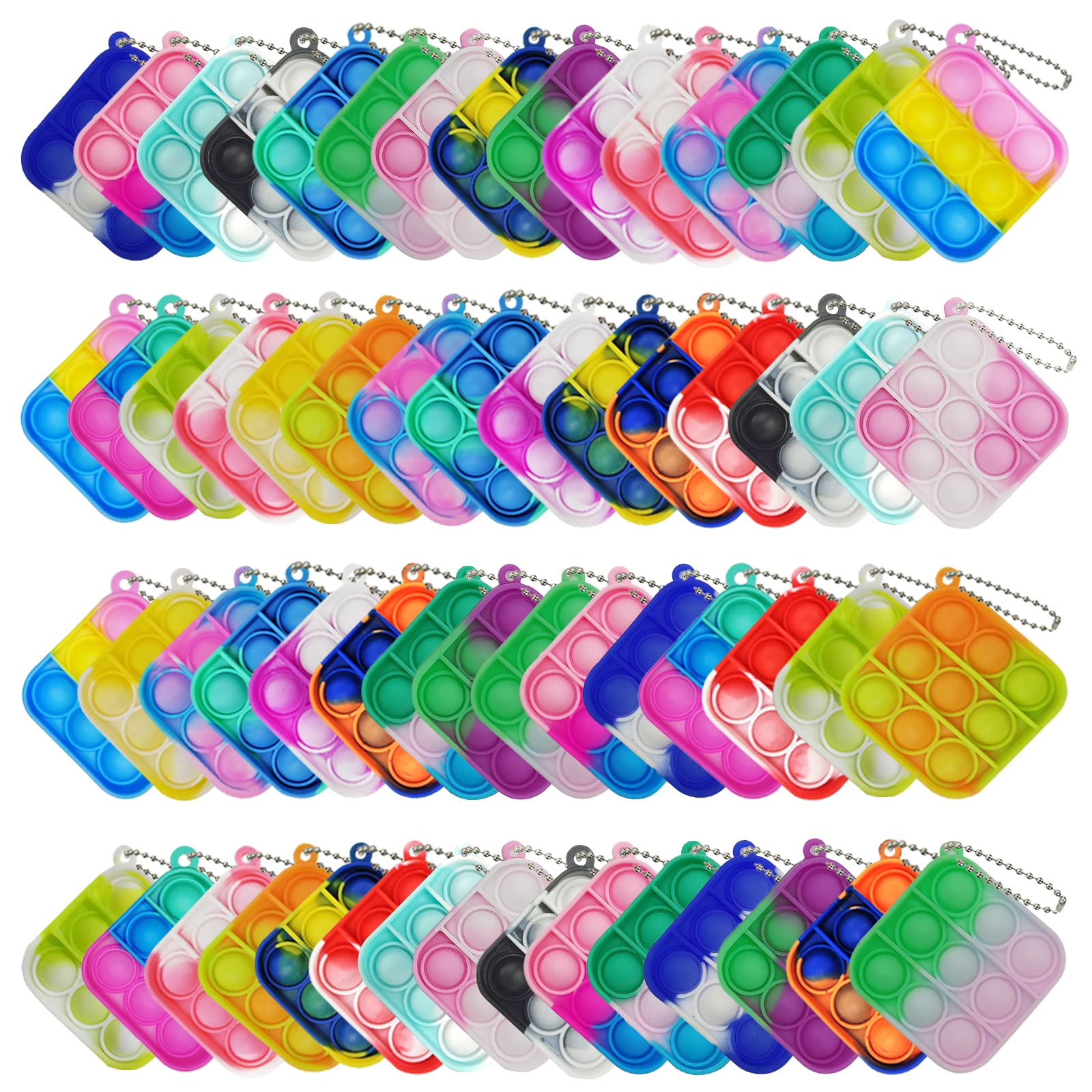 120 Pcs Mini Pop Bubble Fidget Sensory Toys, Pop Toy Bulk for Party Favor, Classroom Student Prizes Easter Basket Goodie Bag Stuffers Christmas Valentine Gift for Kid
