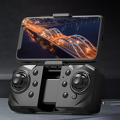 1080P HD WiFi FPV Drone, Dual HD Camera, Gesture Control, Route Flying, Live Video, Circle Fly, Multifunction Smart Drone for Beginners&Professionals