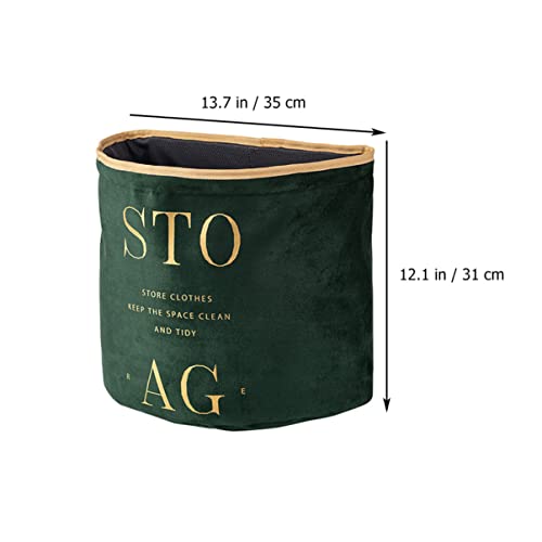 2pcs for Green Bucket Blankets Foldable Household Cloth Dirty Home Storage Bin Hamper Folding Clothes Multi- Clothing Bag Bins Art Nursery Fabric Organizer Kid