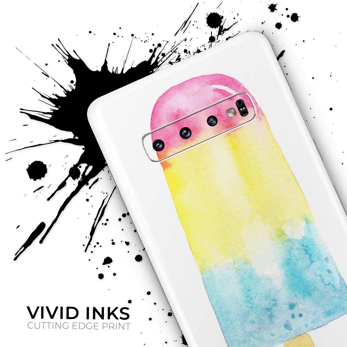 DesignSkinz Summer Mode Ice Cream v2 Protective Vinyl Decal Wrap Skin Cover Compatible with The Samsung Galaxy S20 (Screen Trim & Back Glass Skin)