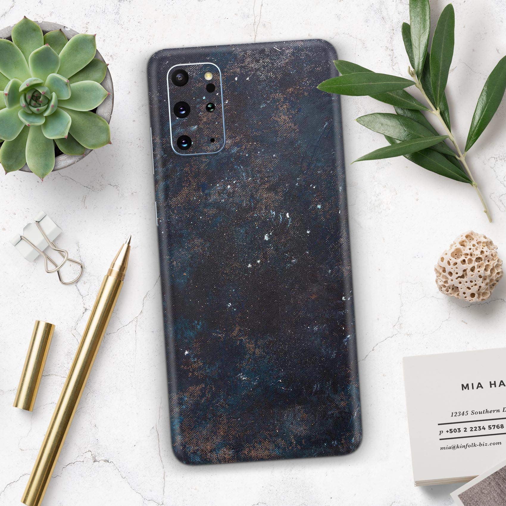 DesignSkinz Rustic Textured Surface V1 Protective Vinyl Decal Wrap Skin Cover Compatible with The Samsung Galaxy S20 (Screen Trim & Back Glass Skin)
