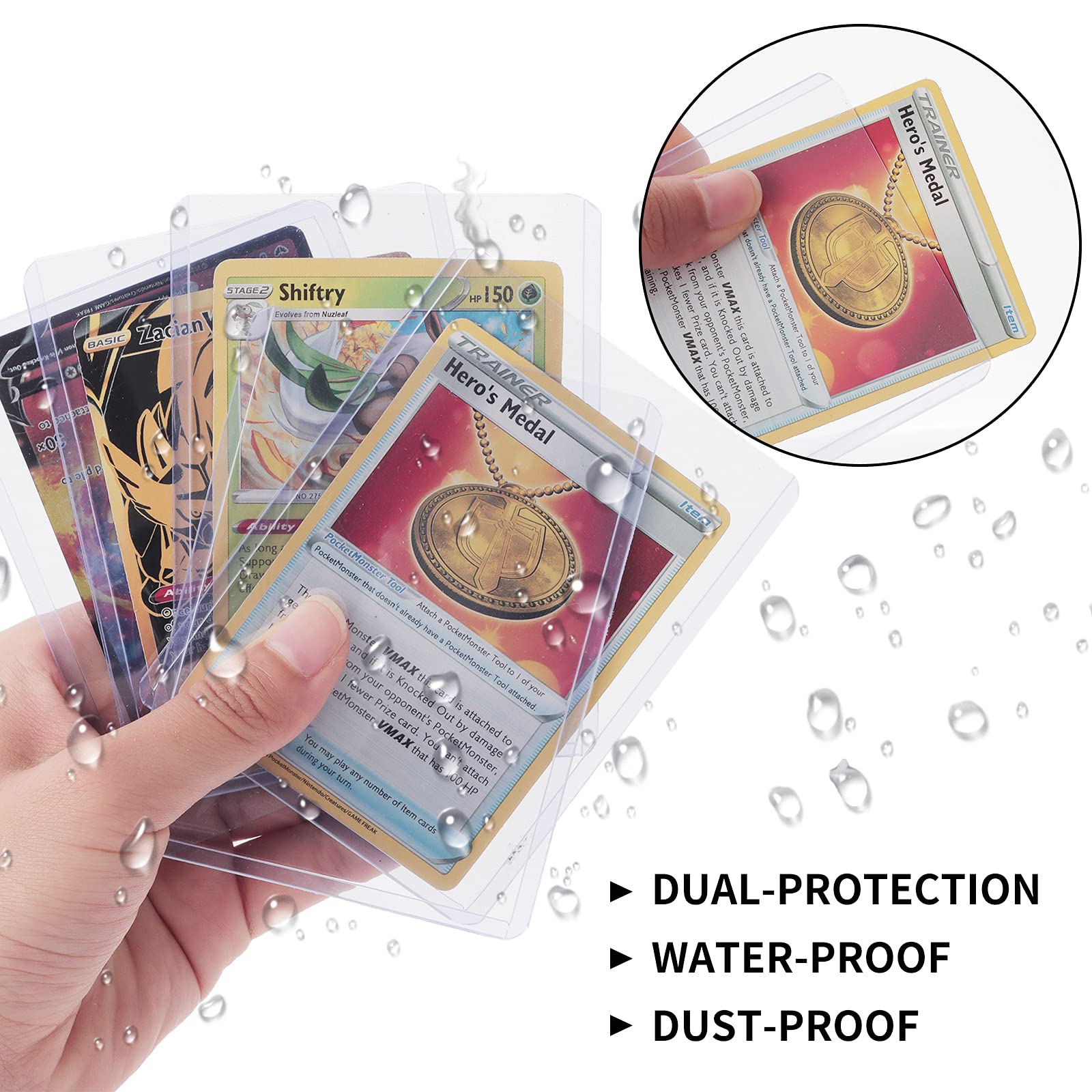 100 Pack 3" x 4" Toploaders Regular Card Loader Trading Card, Hard Card Sleeves Bundle for Trading and Sports Cards, High Hard PVC Material Large Capacity ,Standard Size Perfect for Grading