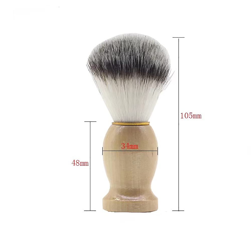 ccHuDE Men's Shaving Brush with Wood Handle Shave Brushes Shave Cream Brush for Men Hair Salon Tool