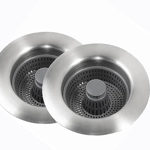3-in-1 Stainless Steel Sink Aid Sink Stopper Kitchen Drain Kitchen Sink Odor Filter 3-in-1 Stainless Steel Sink Aid Sink Strainers for Kitchen Sink Food Catcher (Color : 2, Size : Medium)
