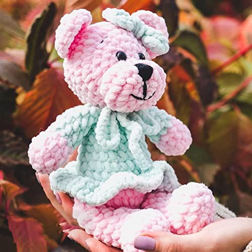 165G Crafting Woven Warm Home Tools DIY Crocheting Supplies Knitting Yarn Soft Velvet Yarn Chenille Yarn Craft Yarn for Knitting and Crochet