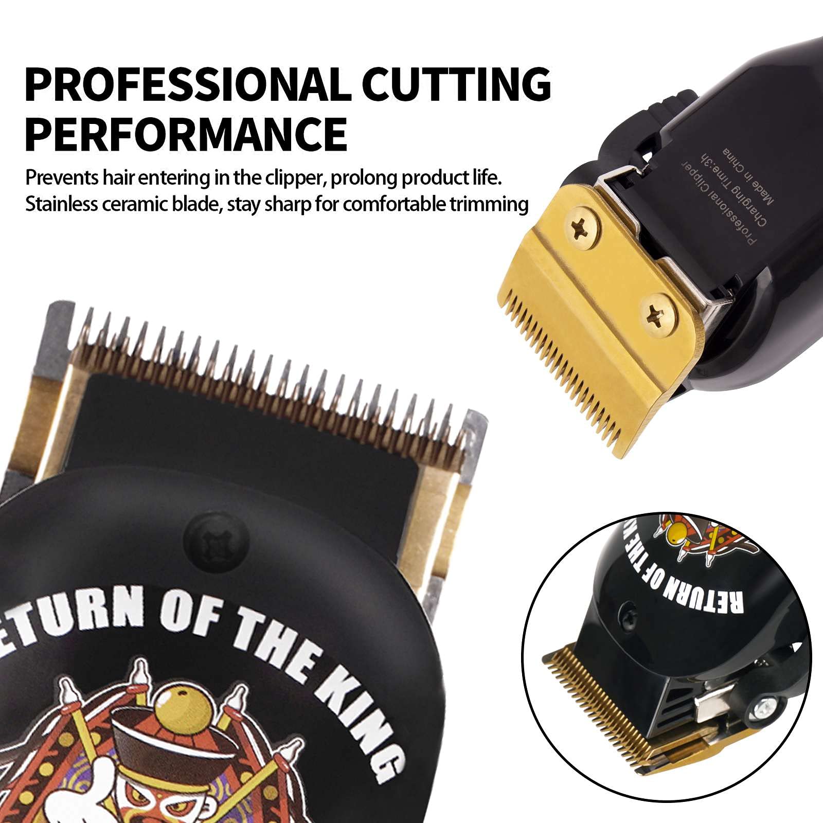 colorski Hair Clippers and Trimmer Kit for Men - Barber Clipper Hair Cutting Kit,Beard T Outliner Trimmers Haircut Grooming Kit with 10 Pcs Guide Combs(Black)…