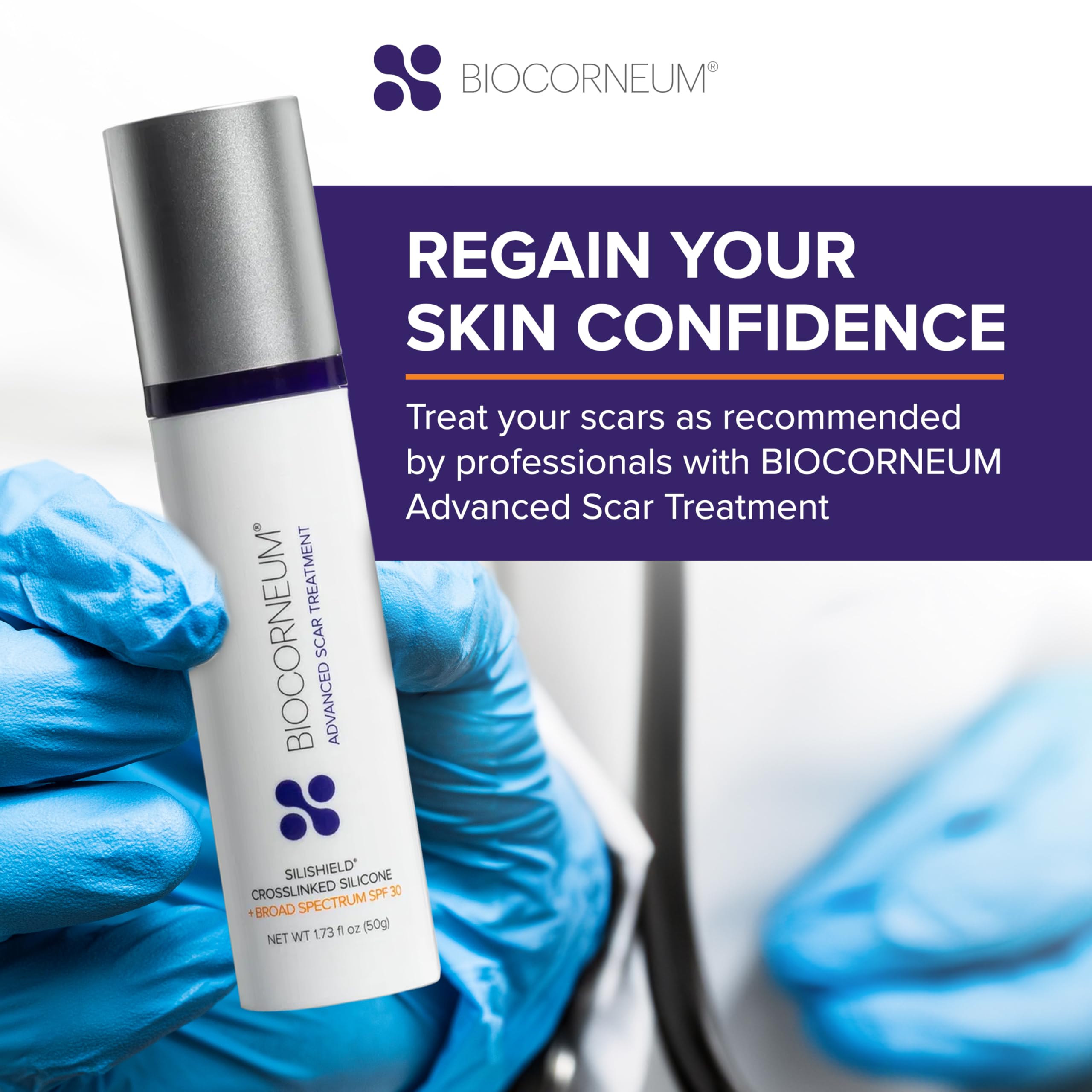 Advanced Scar Treatment with Silishield® & SPF 30 50g – Made in the USA, Fast-Drying, Water-Resistant Silicone Scar Gel - Surgeon Recommended for New & Old Scars - Suitable for Children Over 6 Months