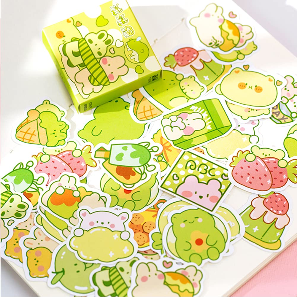 300PCS Cute Cartoon Rabbit Stickers Set - Kawaii Animal Sticker Pack 6 Themes Decals for Kids,Craft,School,Diary Album Notebooks Cards Envelopes Laptop Calendars Planners