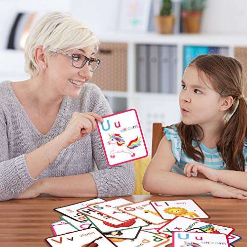 26 Pieces Alphabet Bulletin Board Set Animals Alphabet Cards Classroom Alphabet Decor Standard Manuscript Alphabet Cards,Early Learning Bedroom Nursery Playroom Decorations for Children Kids Teens