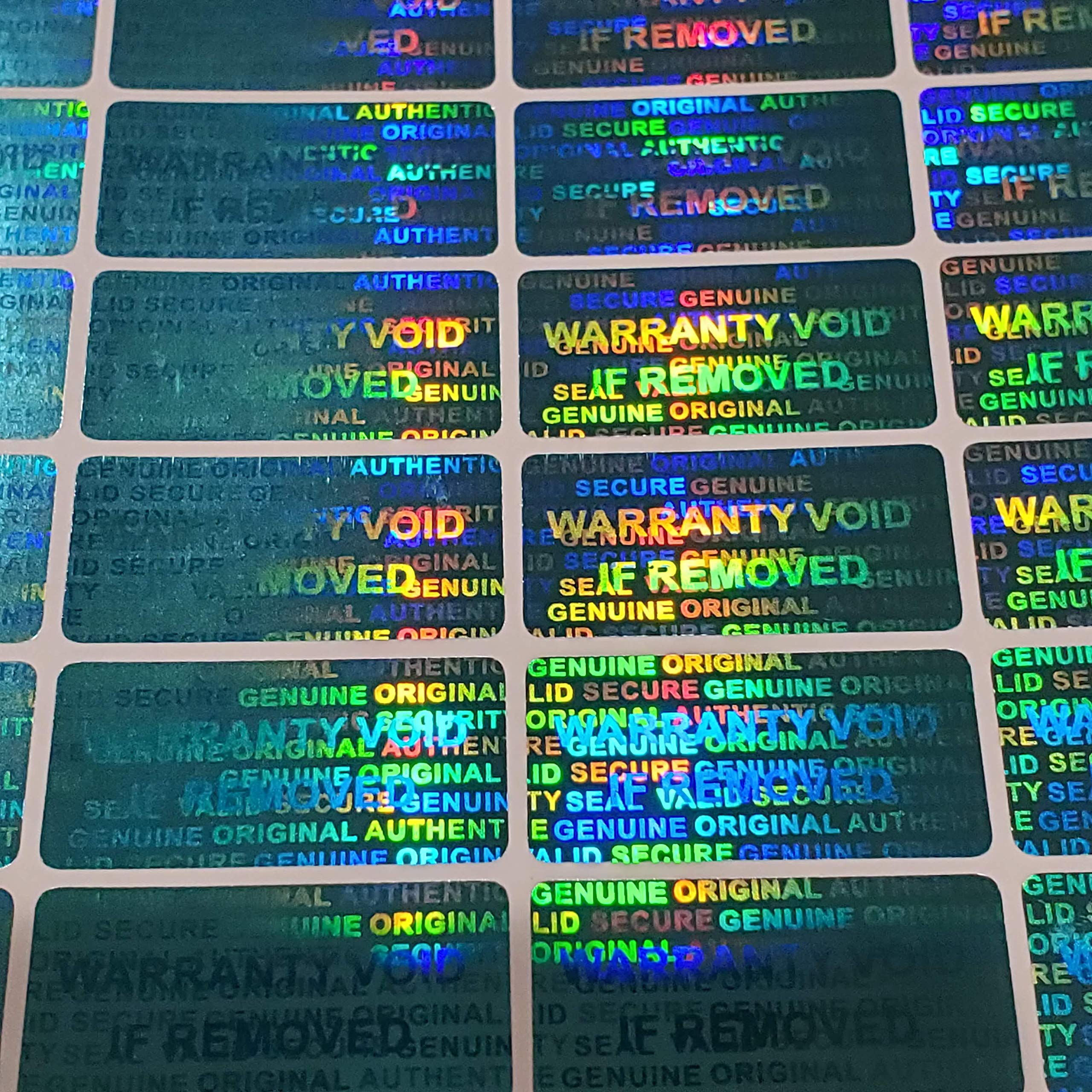 1000 Security Seal Hologram Tamper Evident Warranty Labels Stickers 15 mm x 30 mm- Dealimax Brand (Blue)