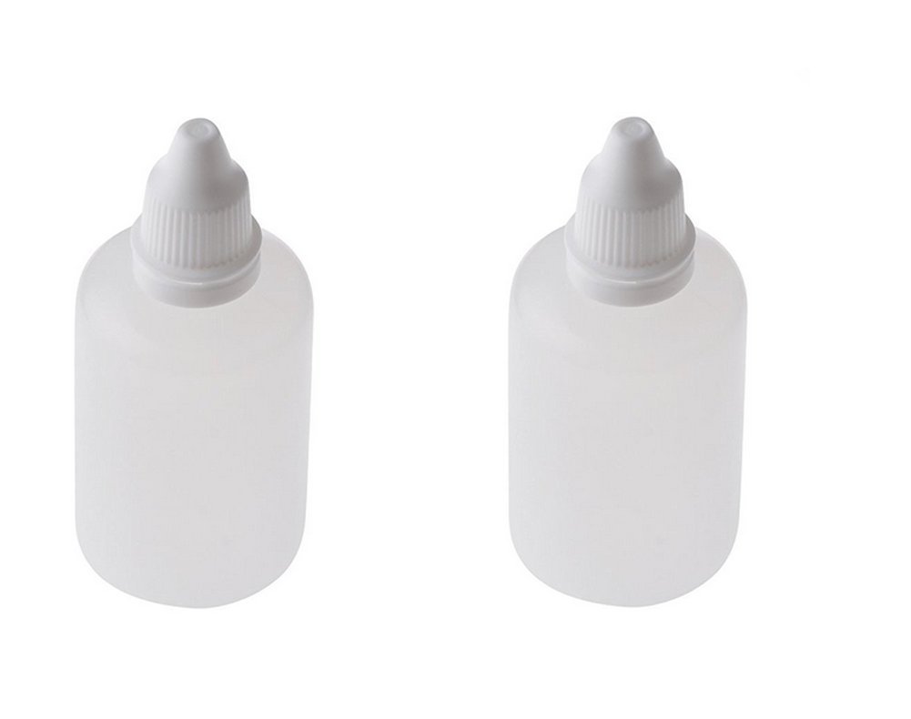 10PCS 100ML White Plastic Empty Refillable Portable Squeezable Dropper Bottle Cosmetic Makeup Packaging Essential Oil Container Saline Paint Solvents Eye Liquid Vial With Screw Lid And Plug (100ML)