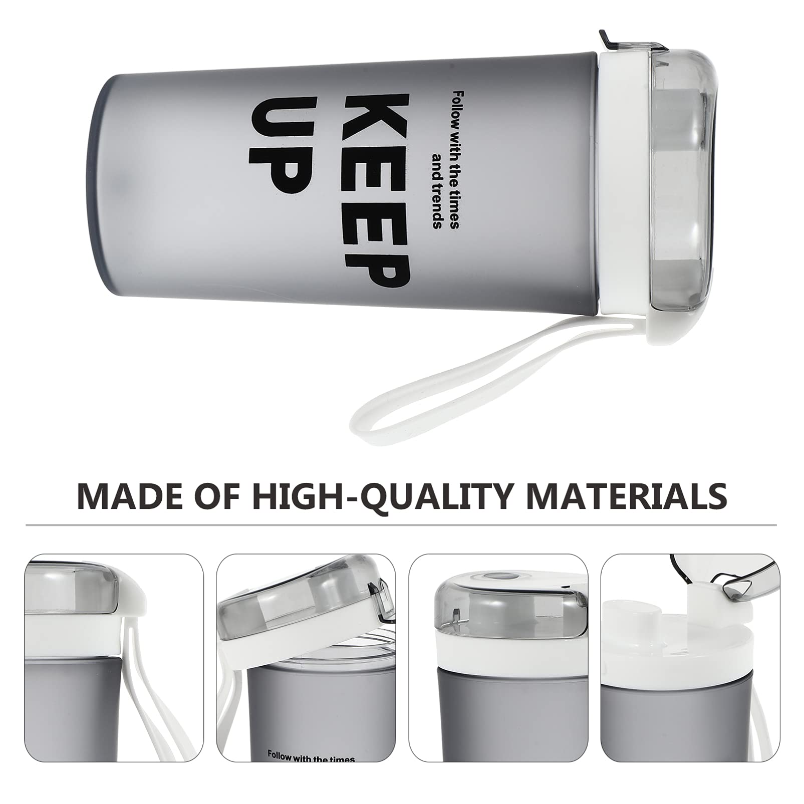 Healifty 1pc Frosted Shaker Cup Sports Plastic Bottle Large Capacity Water Bottle Plastic Drinking Bottle Portable Water Bottle Sports Water Kettle Plastic Water Bottle Outdoor Water Kettle