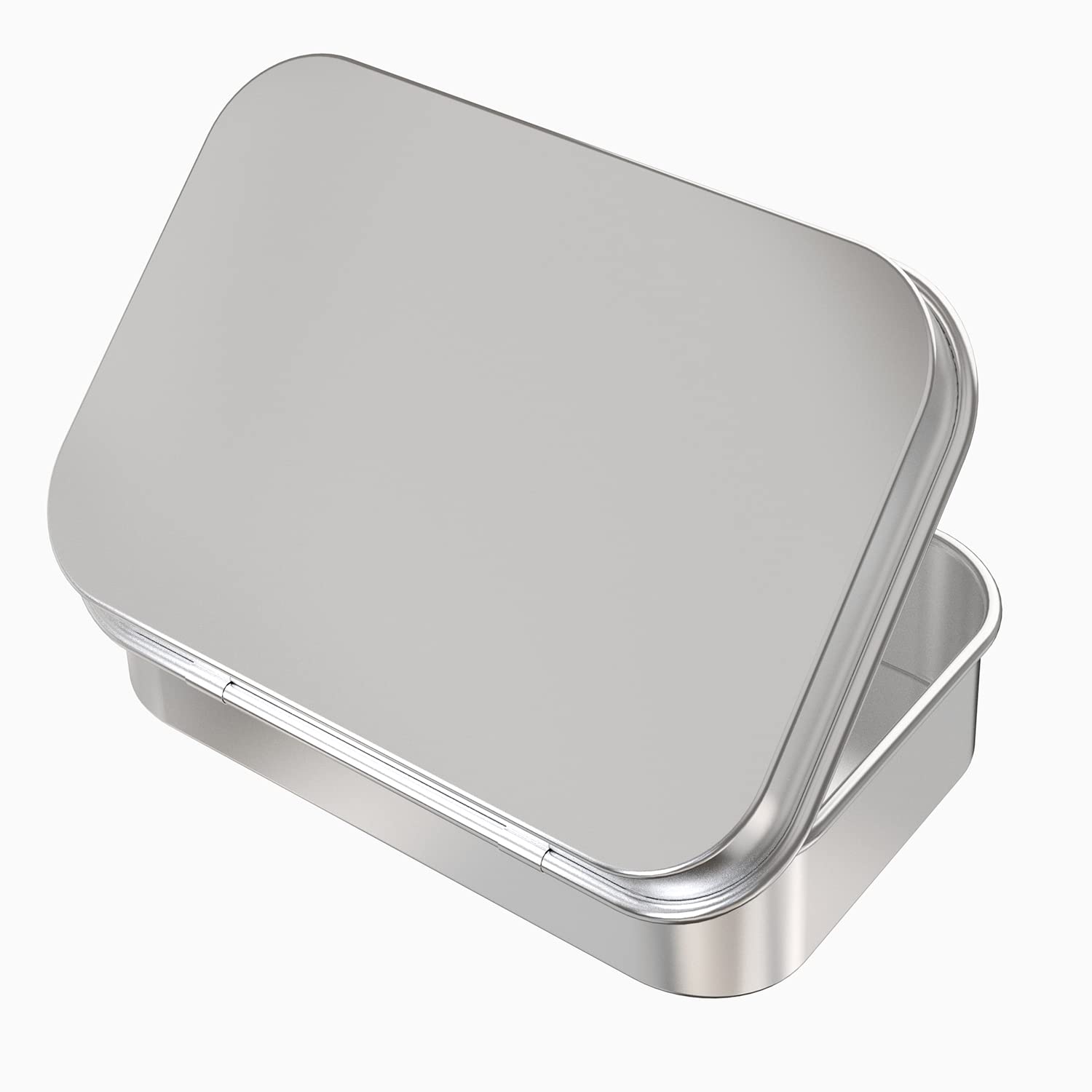 12 Pcs Metal Hinged Tin Box Container Mini Portable Small Storage Container Kit with Lid for Home Storage 3.7x2.3x0.8 inch.